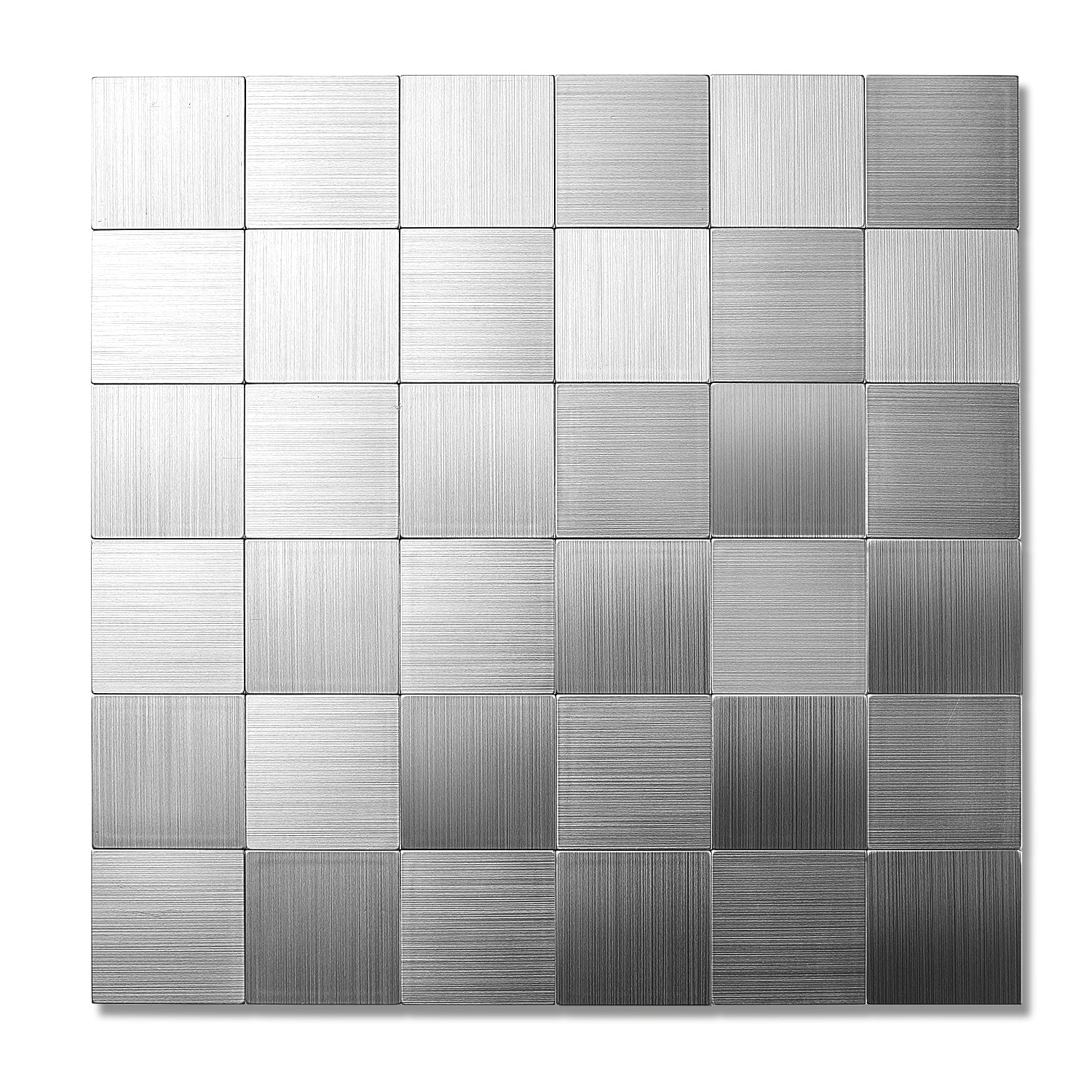 Square Sheet Stick on Metal Tile Stainless Steel Backsplash – Yipscazo ...
