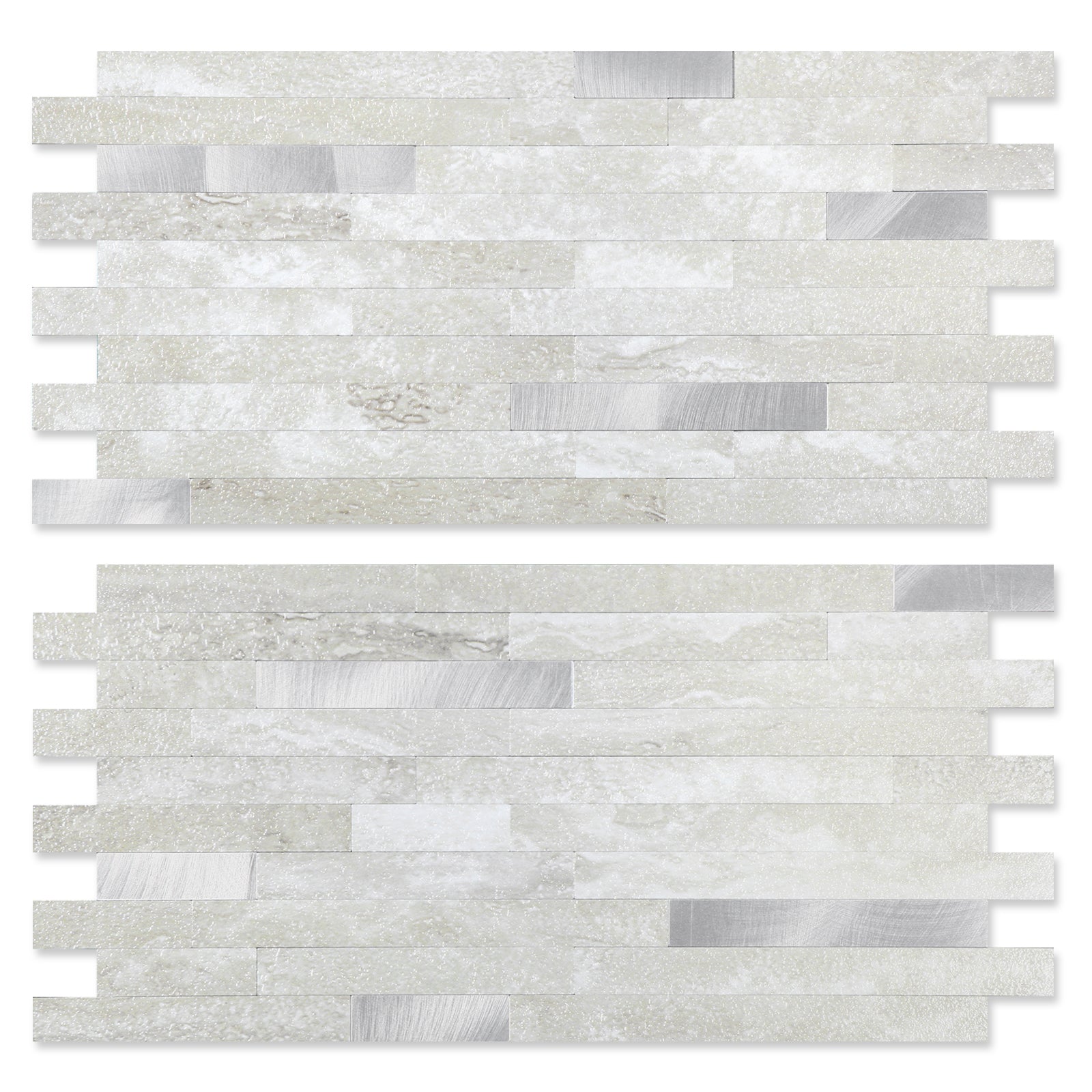 Gray Beige Peel and Stick Backsplash Linear Blend Tile – Yipscazo Tiles