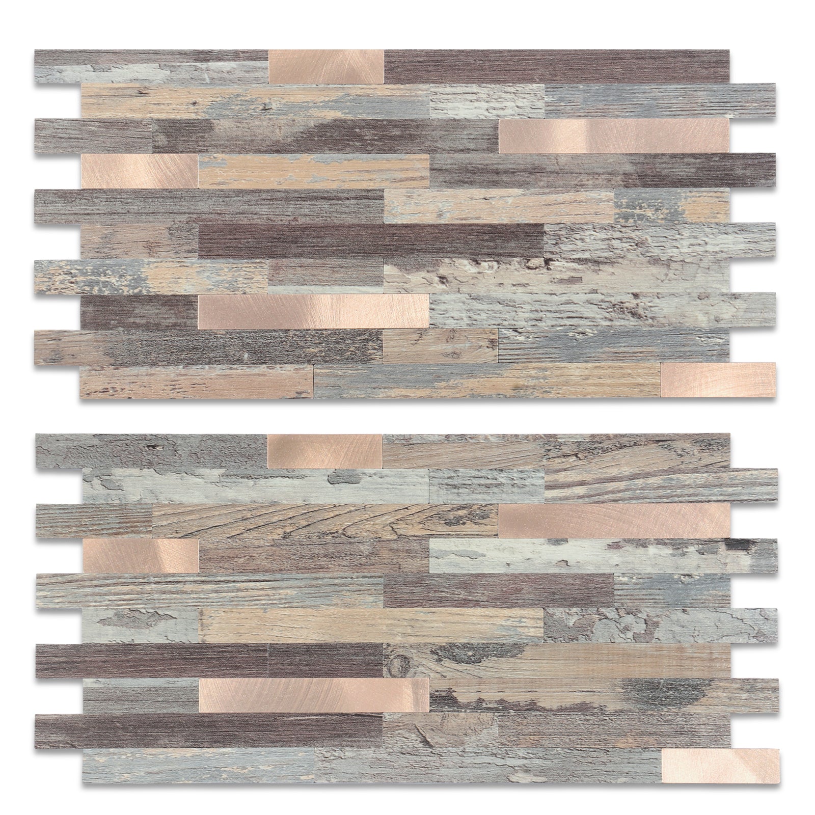 Rustic Wood Peel and Stick Backsplash Linear Blend Tile – Yipscazo Tiles