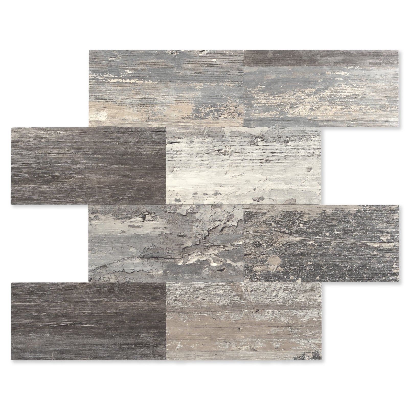 Mix Wood Grain Peel and Stick Subway Backsplash Tile – Yipscazo Tiles