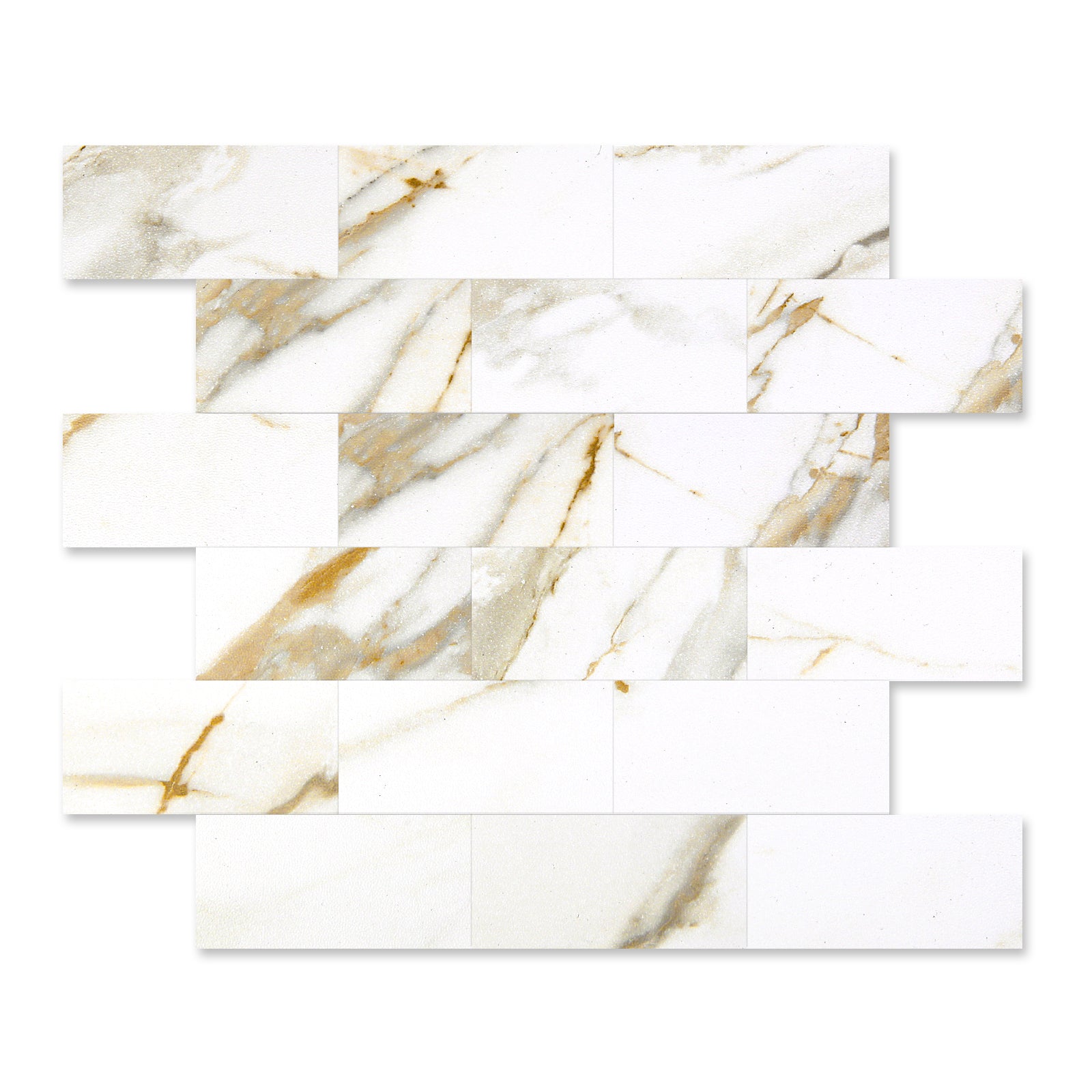 Cala Golden Peel and Stick Wall Tile Stone Texture Subway Tile ...