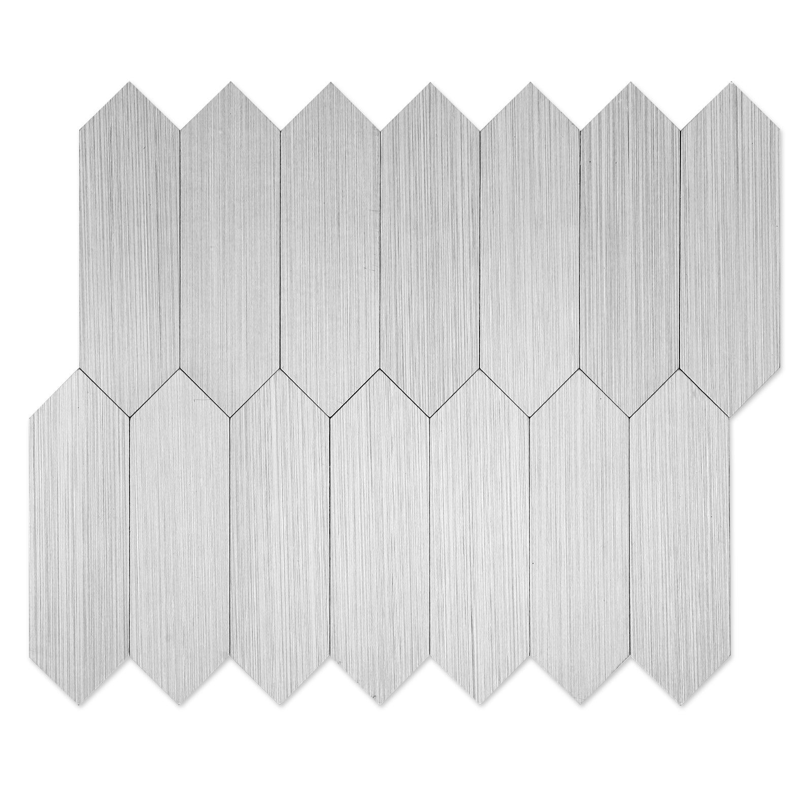 Silver Peel and Stick Tile Backsplash Long Hexagon Tiles – Yipscazo Tiles