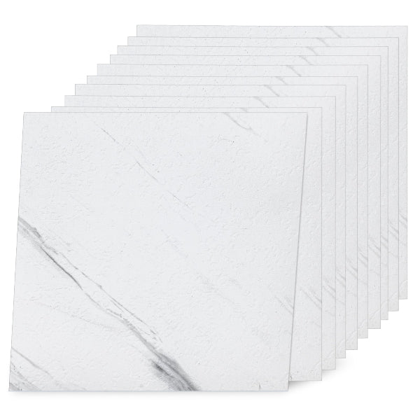 Jazz White Peel and Stick Floor Tile Waterproof Vinyl Floor Tiles ...